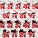 Minnie Mouse Numbers SVG, PNG: Red Birthday Clipart (digital Download ...