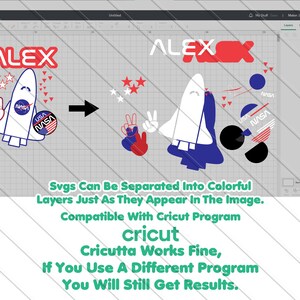 Personalized NASA Style Name Logo SVG PNG Bundle - Custom Space Shuttle ...