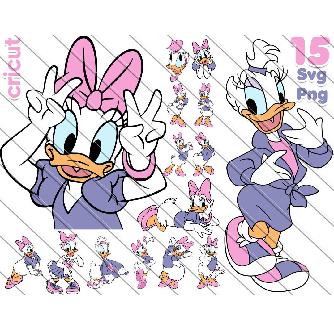 Daisy Duck SVG Bundle: 15 Unique Clipart Designs (digital Download) - Etsy
