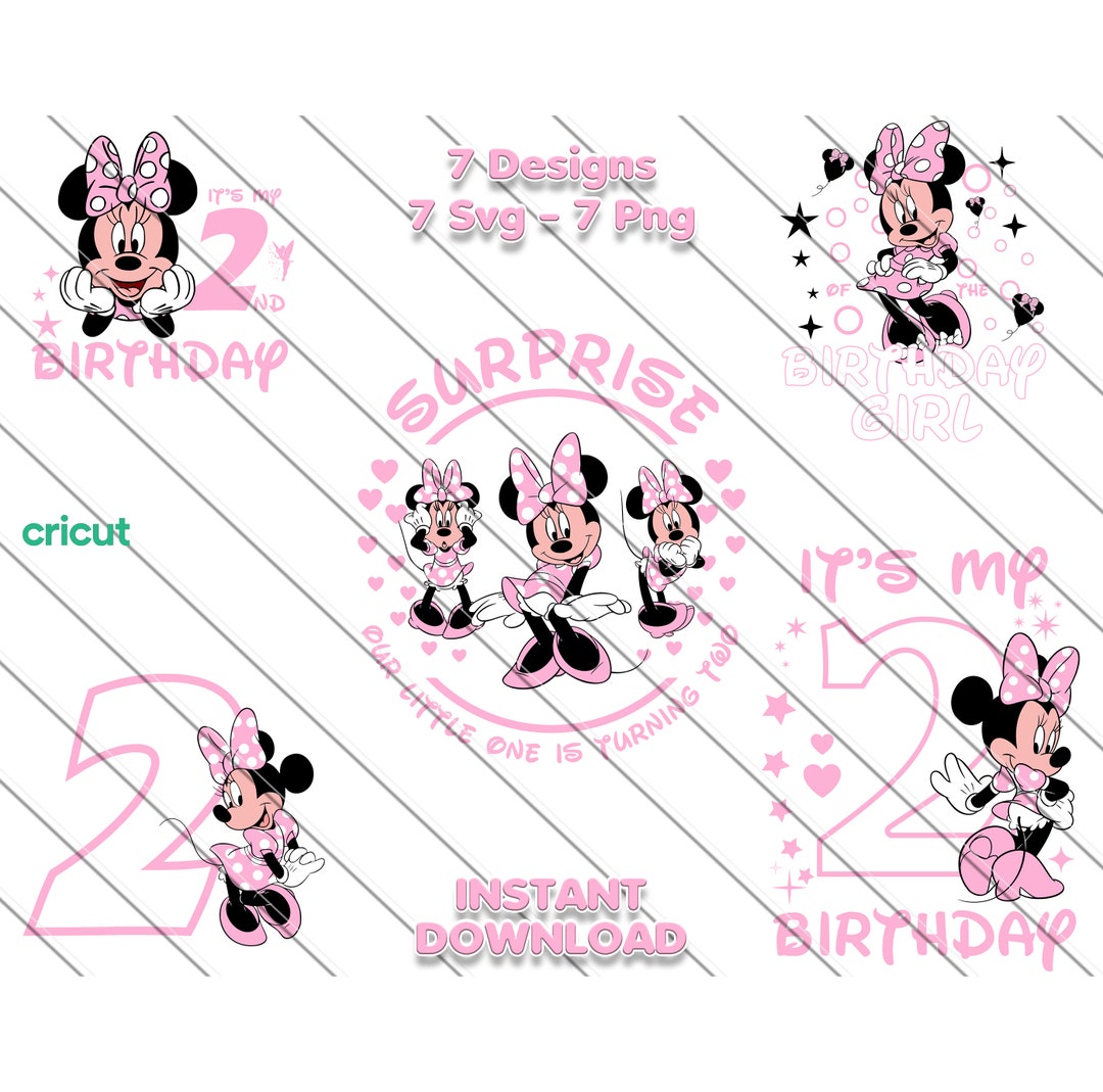 Minnie Mouse 2nd Birthday, Minnie Mouse Svg, Minnie Svg for Cricut ...