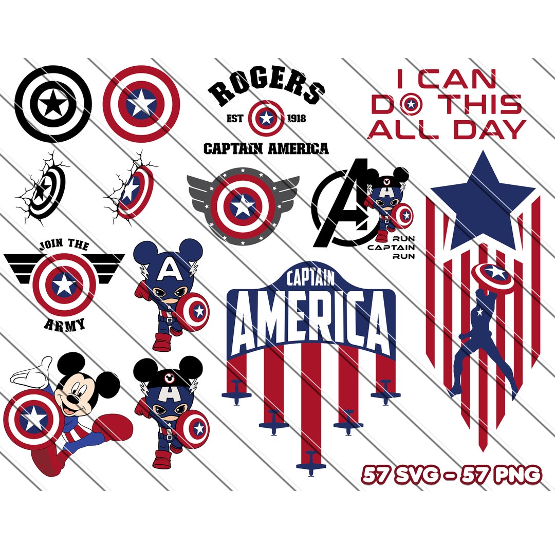 Captain America Svg Bundle Svg, Png, Marvels Svg, Marvel Avengers Svg ...