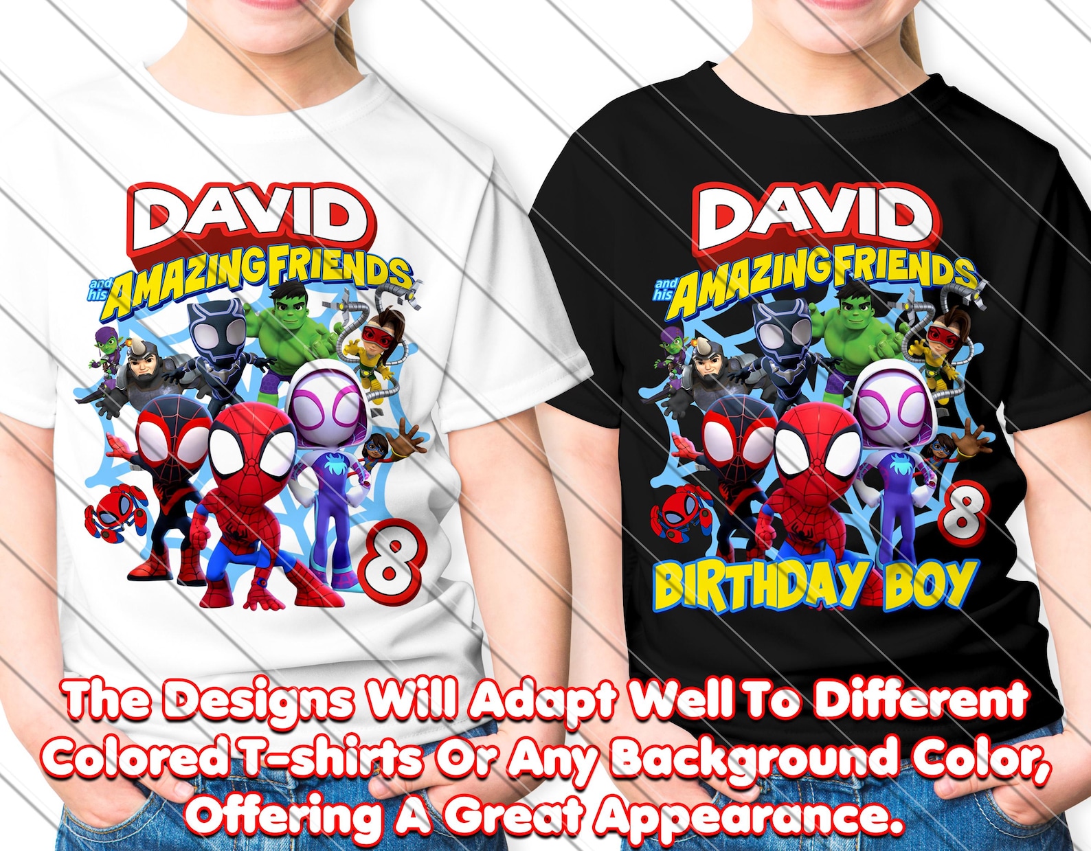 Personalized Spidey and His Amazing Friends Png, Matching Family ...