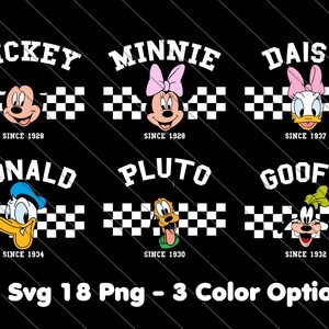 Checkered Mickey Mouse Bundle, Minnie Mouse Svg, Minnie Mouse Svg for ...