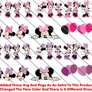Minnie Mouse SVG PNG Bundle : Sublimation Designs (digital Download) - Etsy