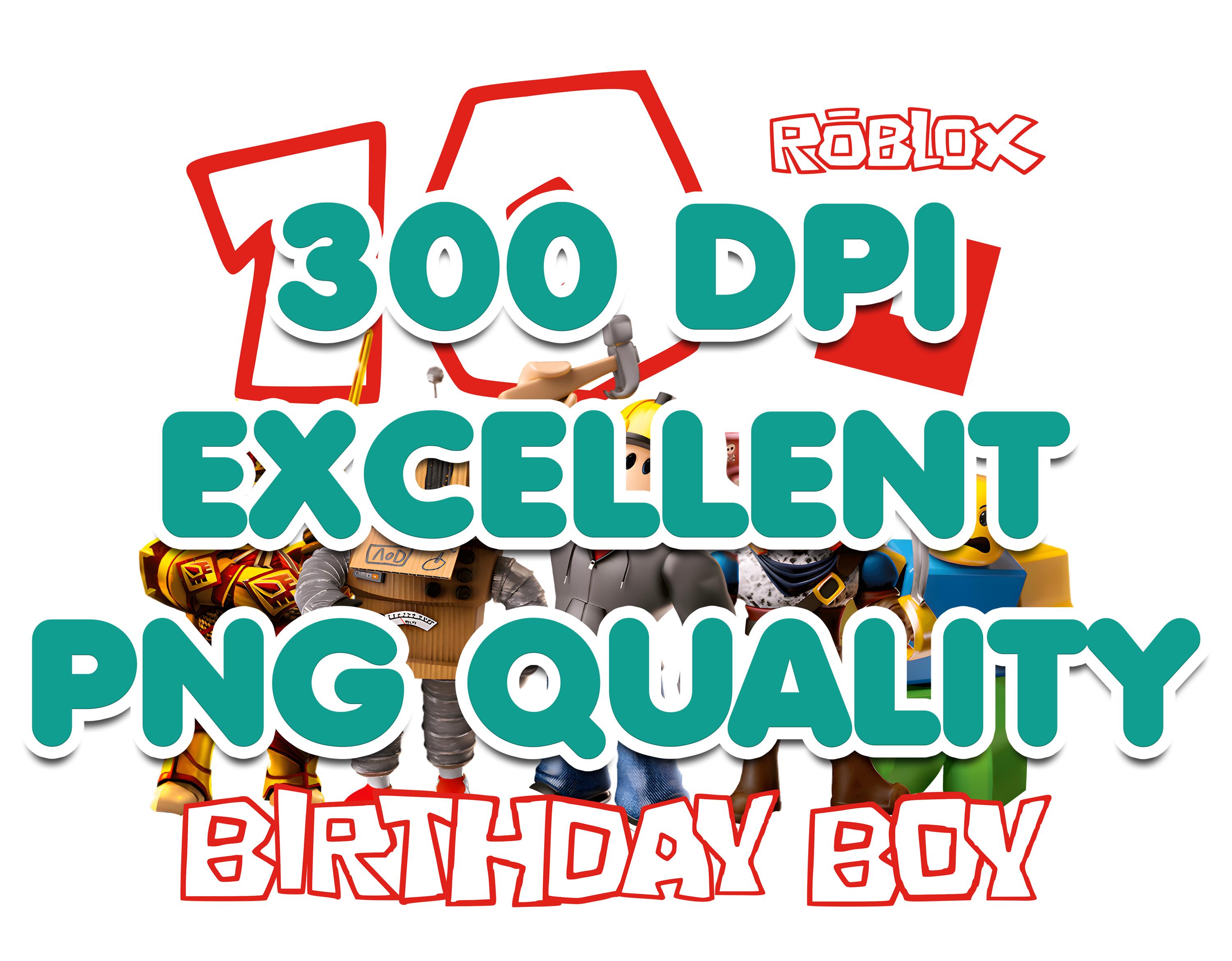Roblox 10th Birthday PNG: Cake Topper & Shirt Designs (digital Download ...