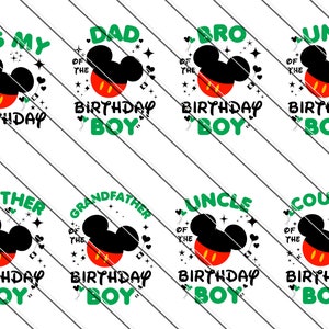 Family Bundle Birthday Boy Svg, Png, Mickey Mouse Svg, Birthday Boy ...