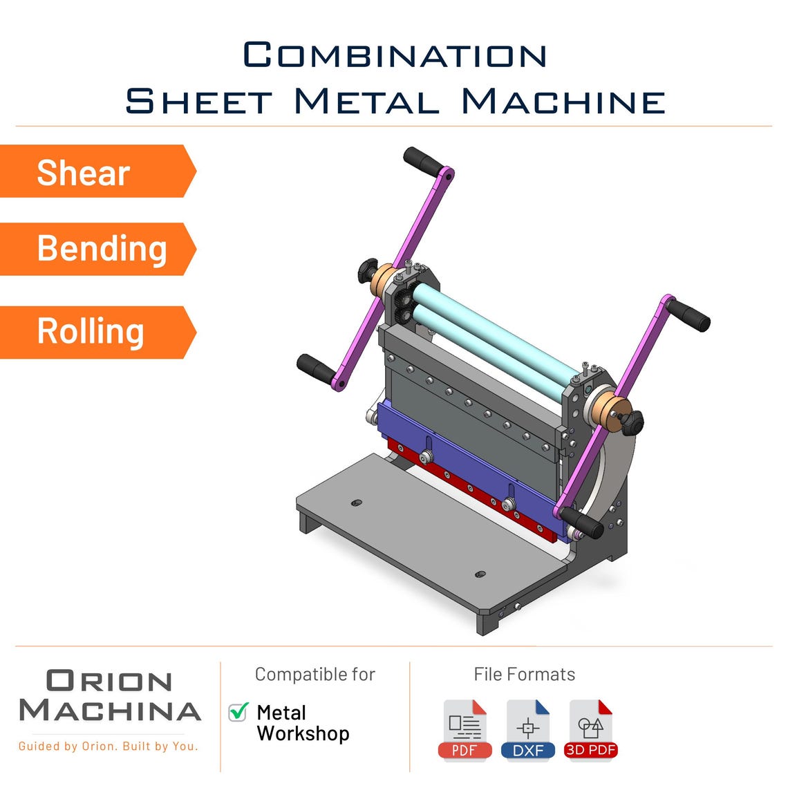 3-in-1 Metal Shear, Press Brake & Slip Roll Machine DIY Plans - Etsy