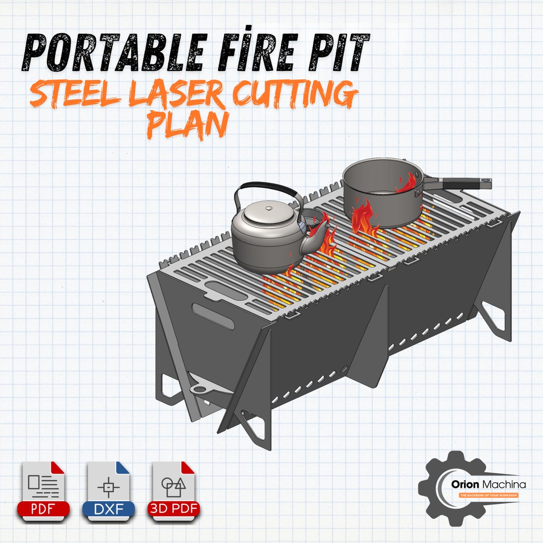Portable Fire Pit Plans - Perfect for Campers Outdoor Enthusiasts, Easy ...