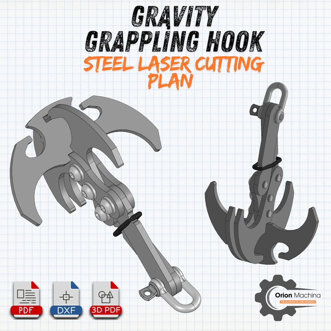 Tactical Grappling Hook Steel Laser Cut Plans V1 - Perfect for Climbers ...