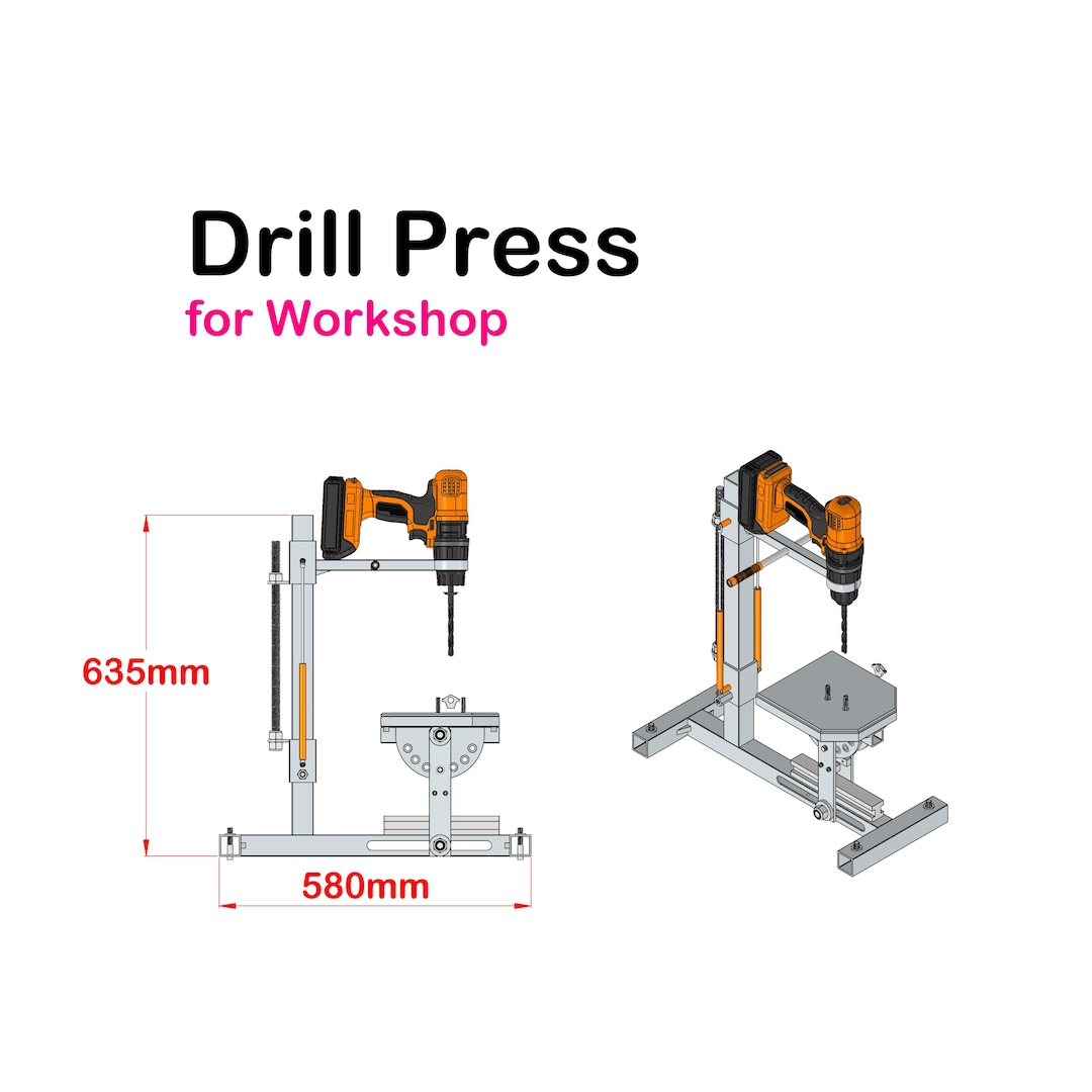 DIY Adjustable Cordless Drill Press Adapter: Workshop Tool - Etsy