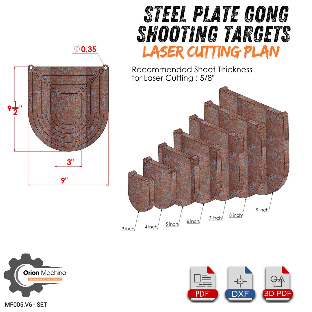 Perfect Your Aim: Steel Plate Gong Shooting Targets V6 Laser Cut Plans ...