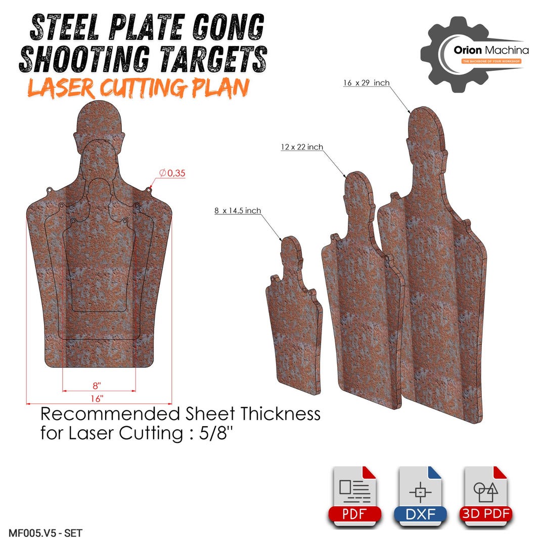 Perfect Your Aim: Steel Plate Gong Shooting Targets V5 Laser Cut Plans ...