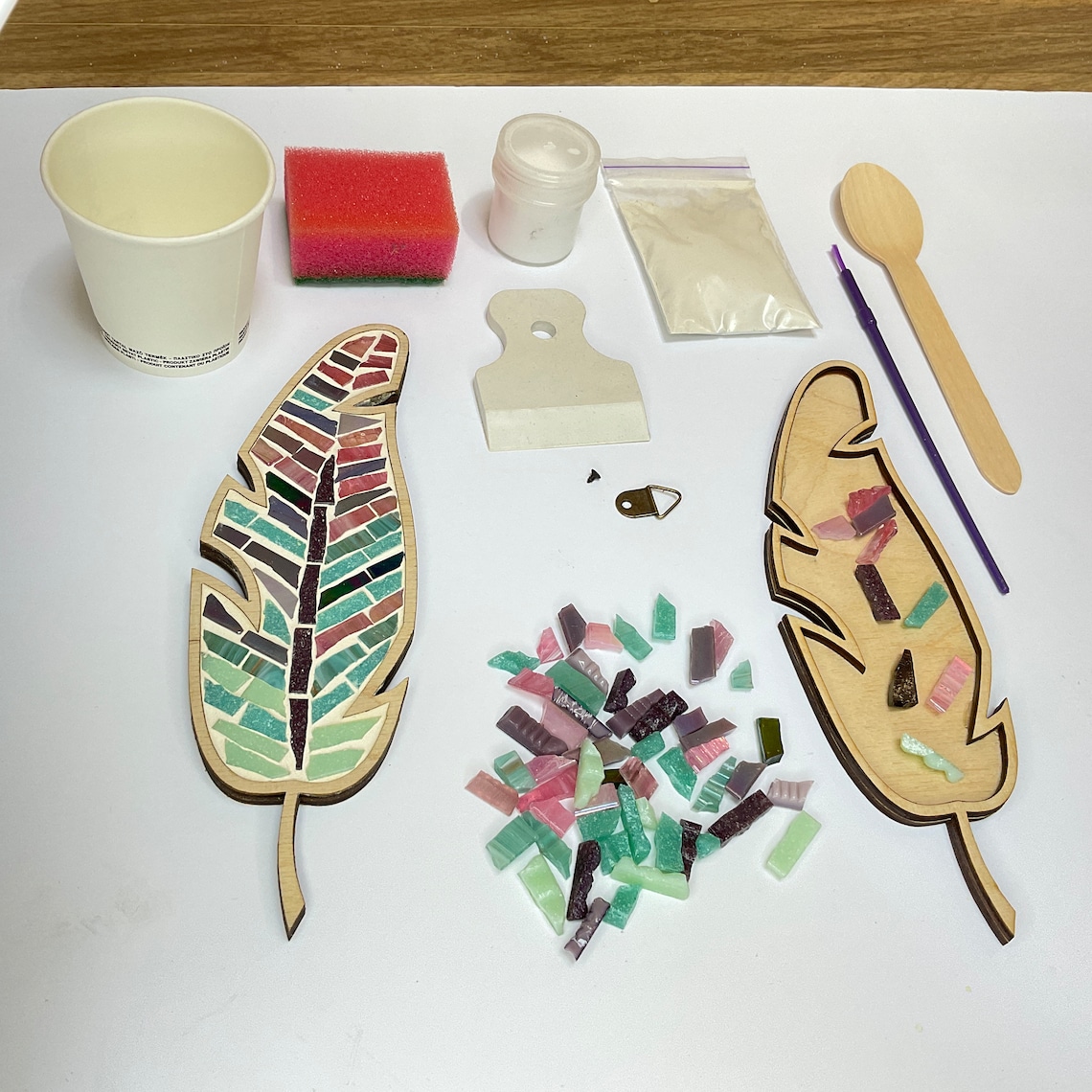 Mosaic Feather DIY Kit: Handmade Crafts, Birthday Gift - Etsy