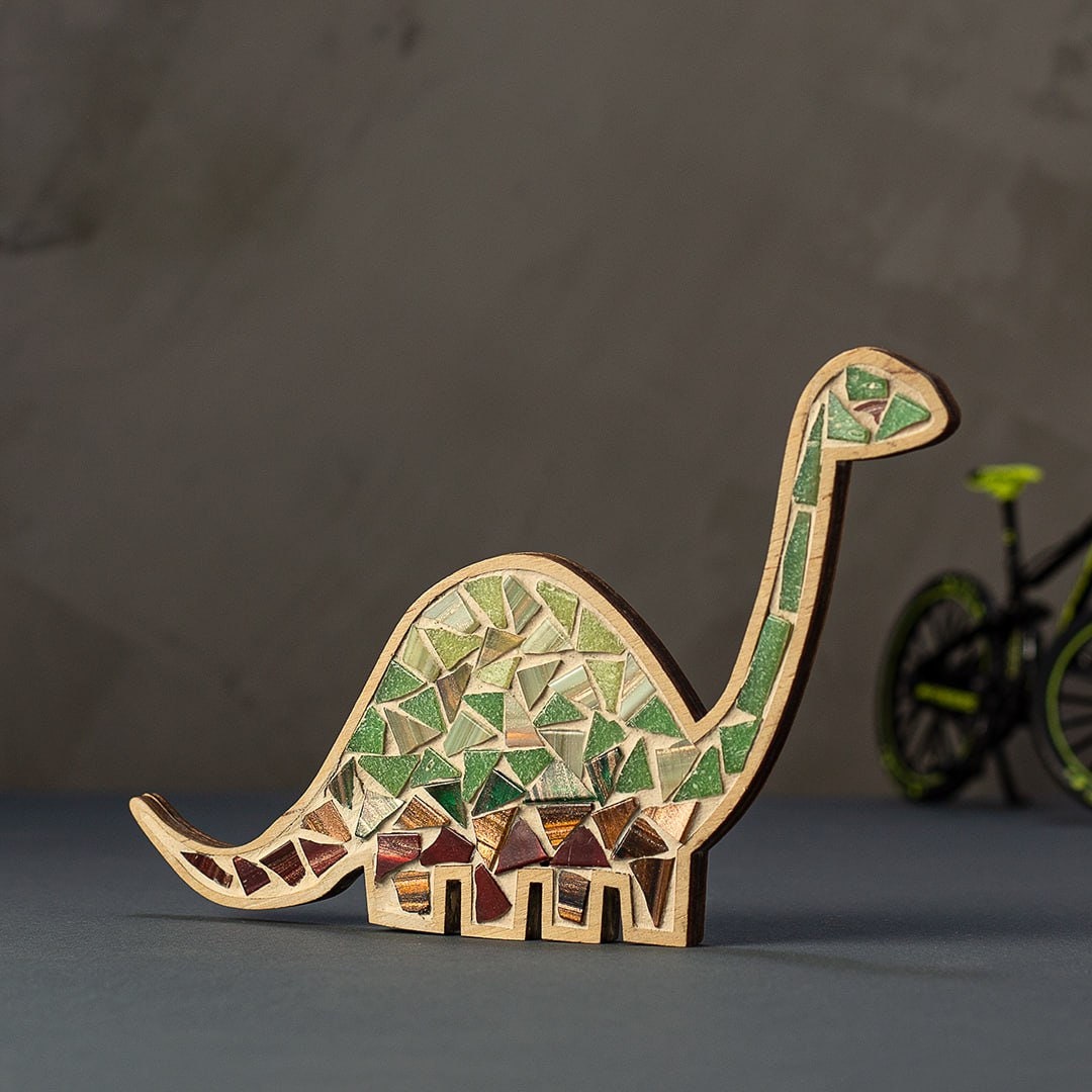 Green Dinosaur Mosaic DIY Kit Gift for Kids Activity With Child ...