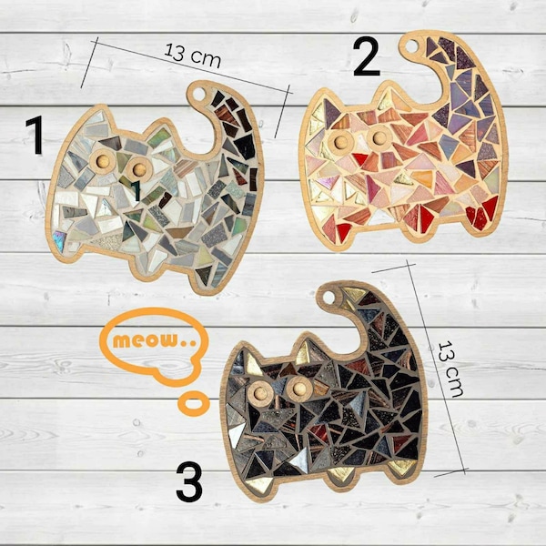 Mosaic Cat - Etsy
