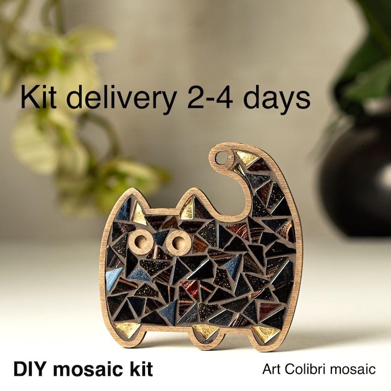 Mosaic Cat - Etsy
