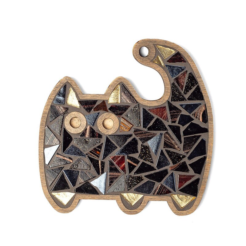 Mosaic Cat - Etsy