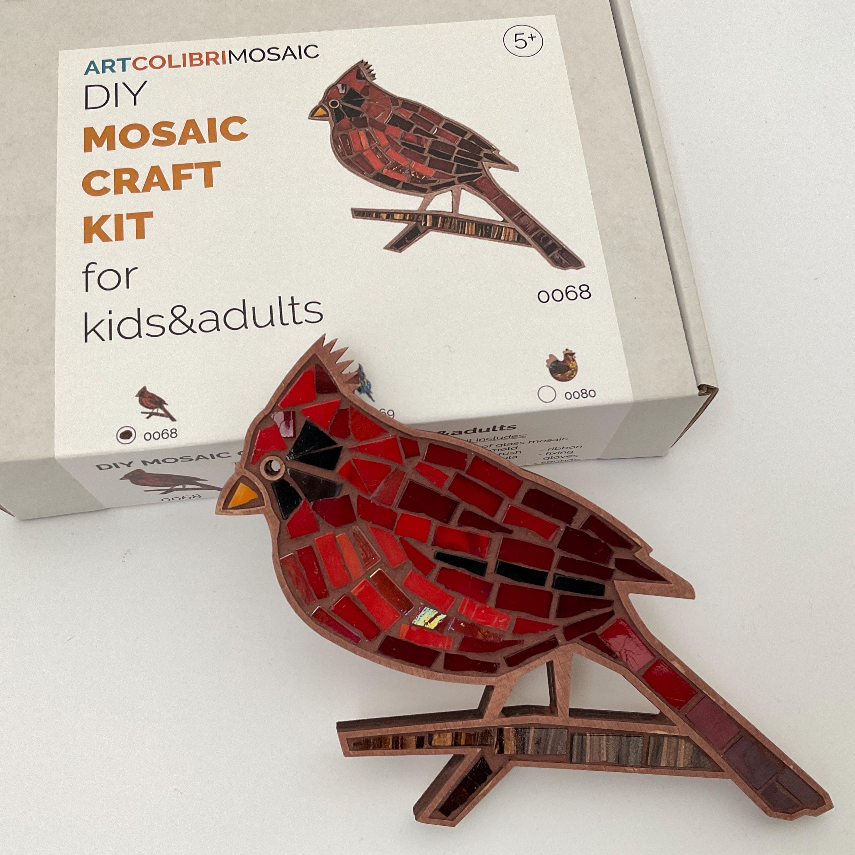 Red Cardinal Mosaic DIY Kit: Bird Art Craft Project - Etsy