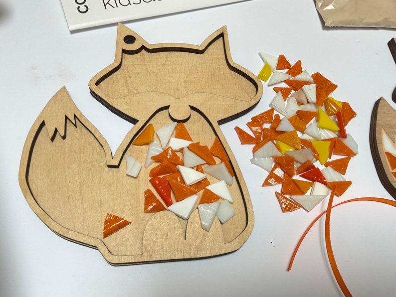Red Fox DIY Mosaic Kit Craft Mosaic Kit Make a Mosaic Fox Hand - Etsy