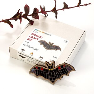 Black Bat Halloween DIY Craft Mosaic Kit for Kids and Adults. Decor ...