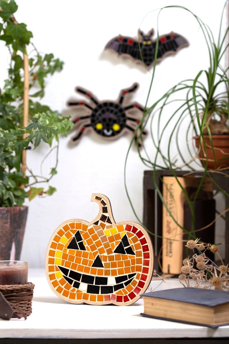 Black Bat Halloween DIY Craft Mosaic Kit for Kids and Adults. Decor ...