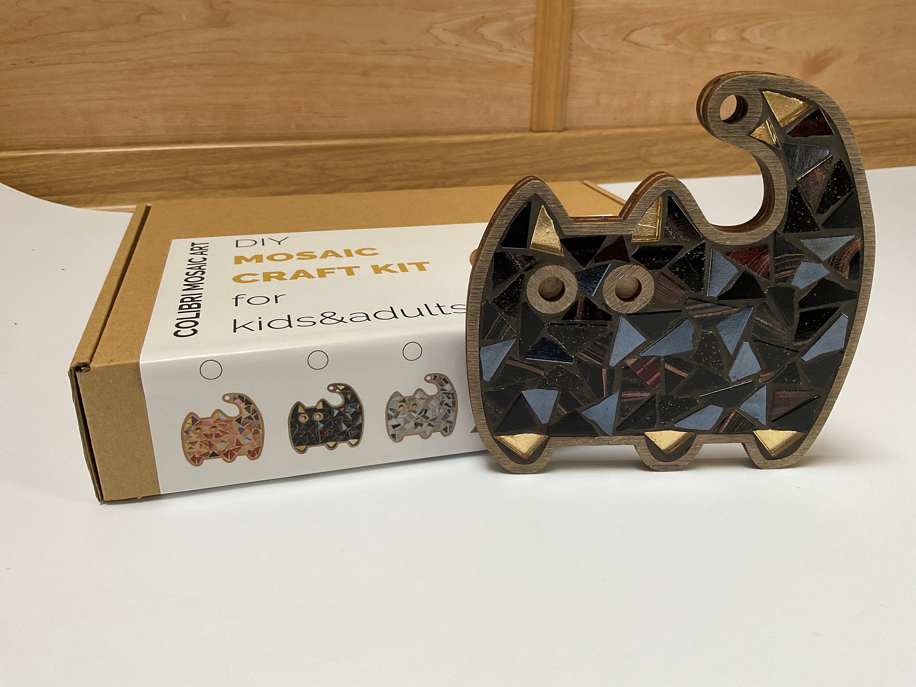 Black Cat DIY Mosaic Kit Craft Kit Box Kitten Craft for Kids - Etsy