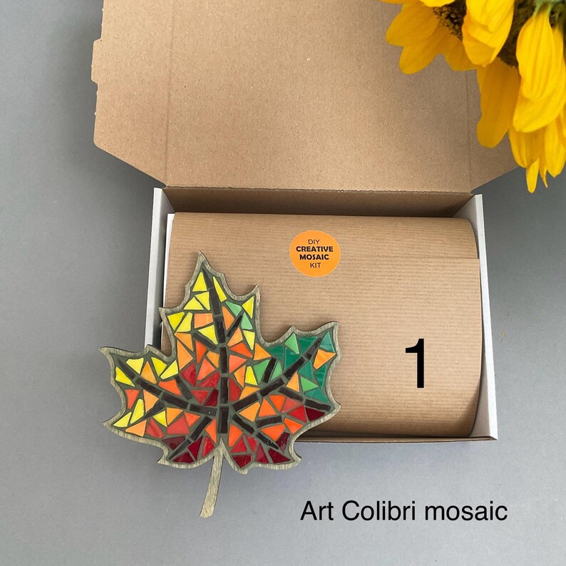Maple Leaf Mosaic DIY Kit: Autumn Craft Project - Etsy
