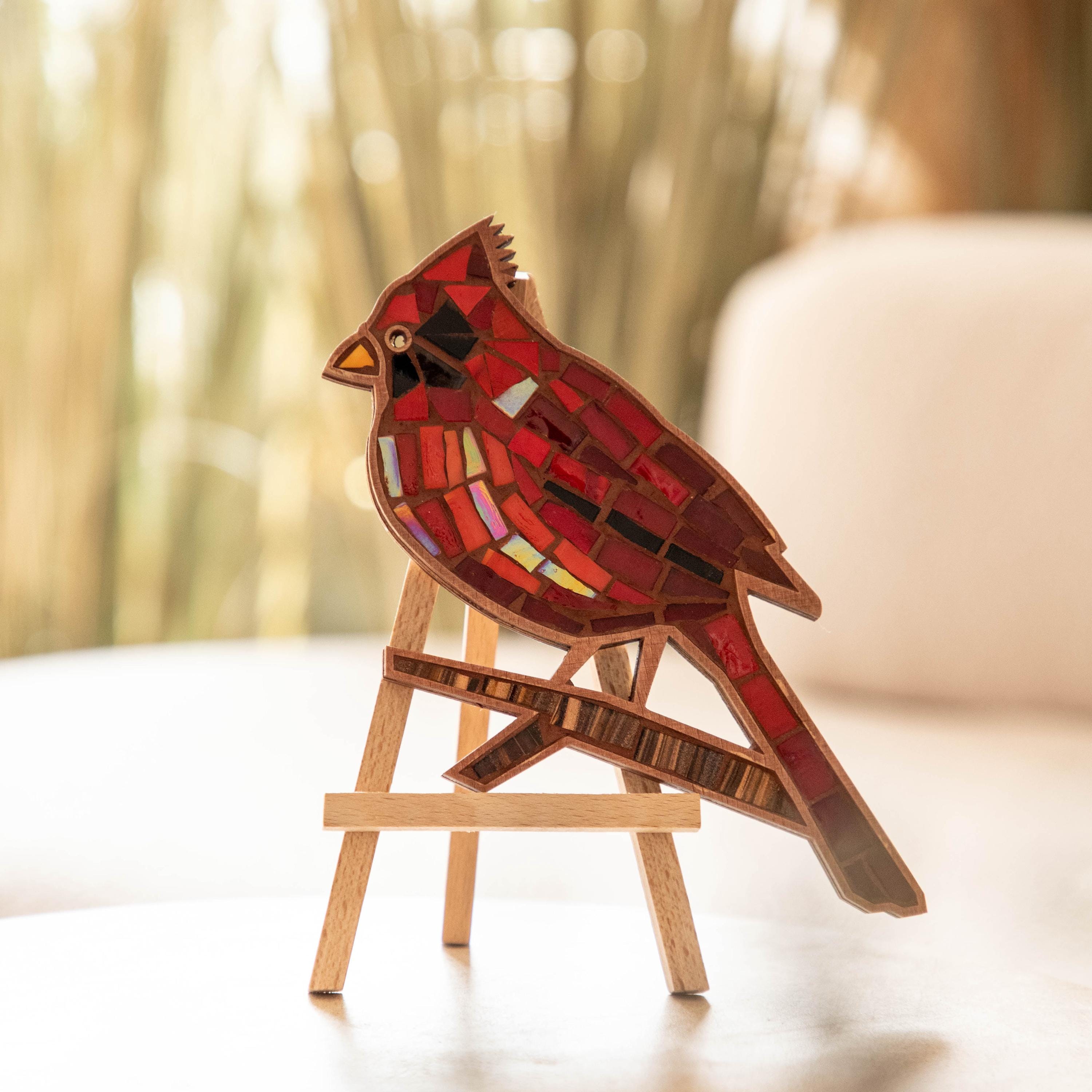 Red Cardinal Mosaic DIY Kit: Bird Art Craft Project - Etsy