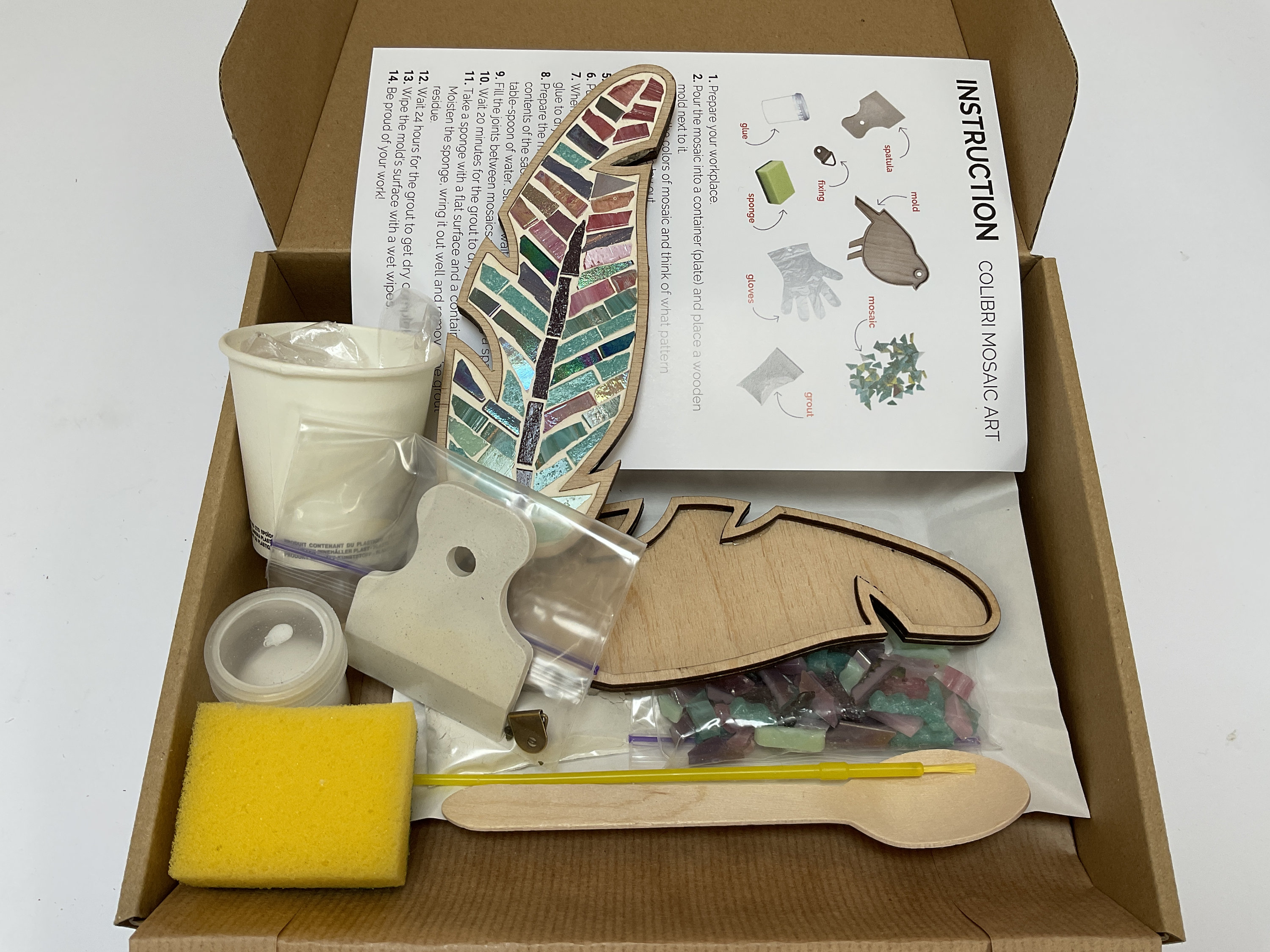 Mosaic Feather DIY Kit: Handmade Crafts, Birthday Gift - Etsy