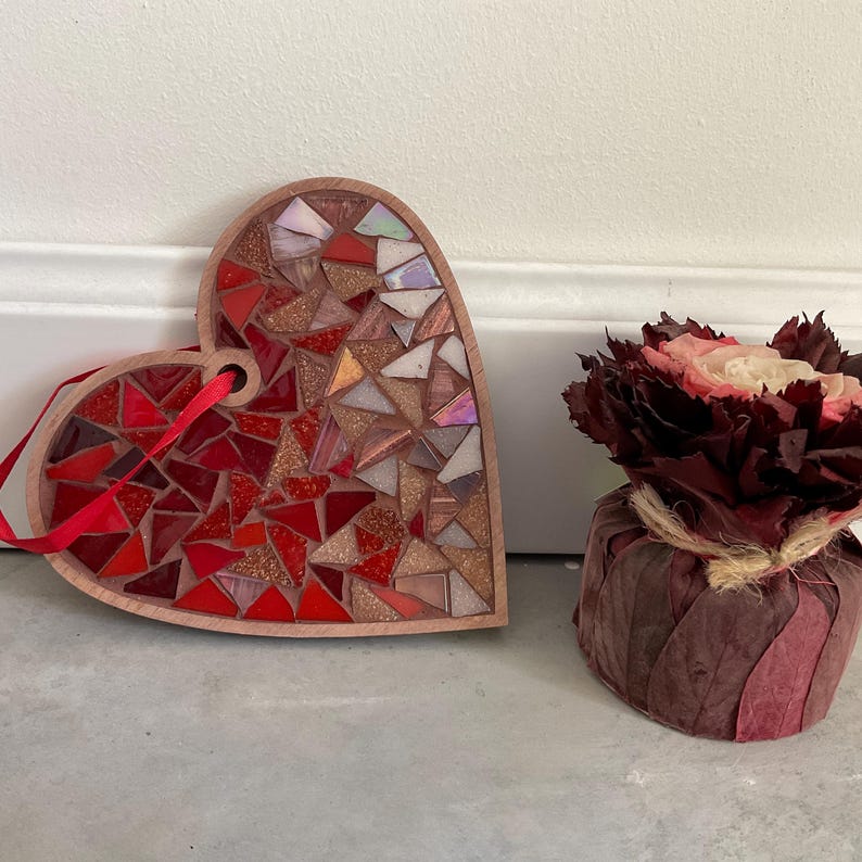 Red Heart DIY Mosaic Kit, Valentine's Gift - Etsy