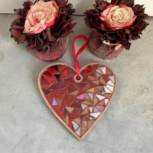 Red Heart DIY Mosaic Kit Decor Mosaic Heart Pink Heart for Presents ...