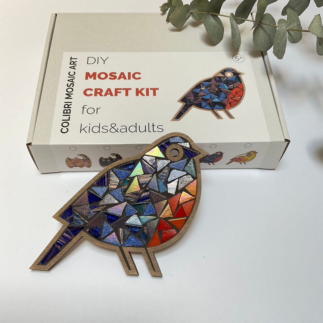 Blue Bird DIY Mosaic Kit Craft Mosaic Kit Make a Bird Lovely Mosaic ...