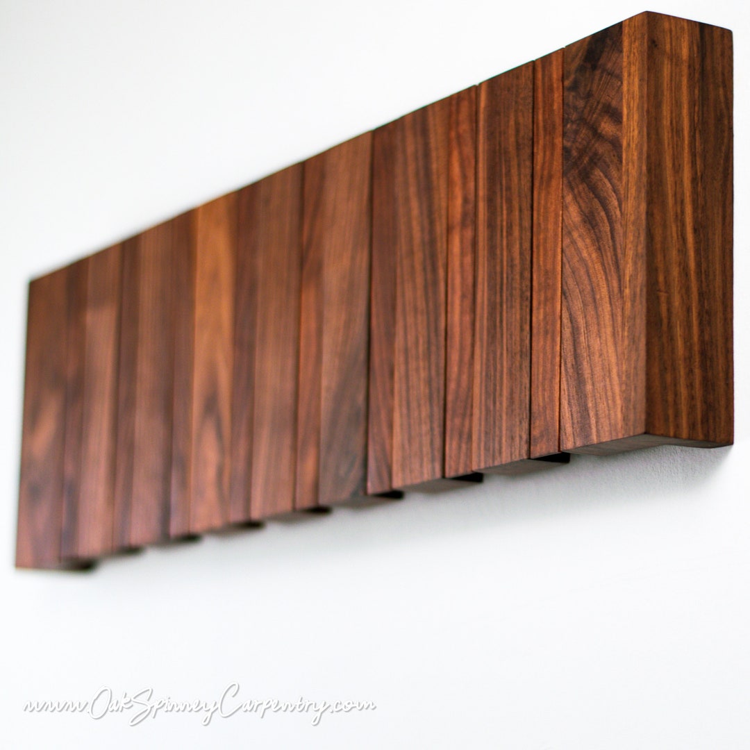 Modern Wood Piano Coat Rack | Piano Keys | Wall Mounted Coat Rack | Oak ...