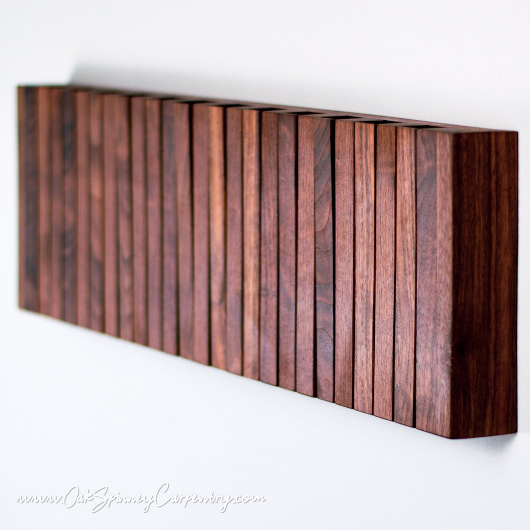 Sleek Wood Piano Coat Rack | Piano Keys | Wall Mounted Coat Rack | Oak ...
