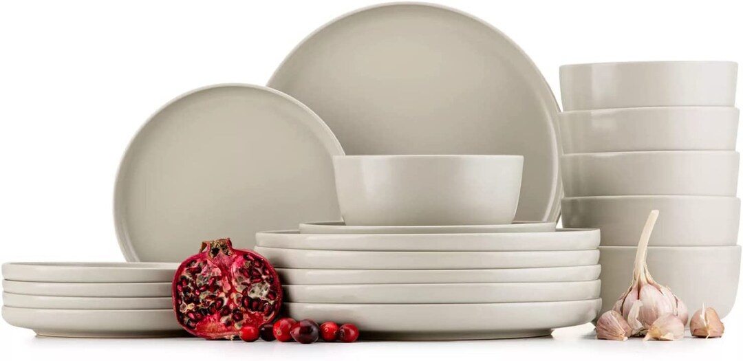 Crockery Set Combo 6 People VICTO Plate Set Modern 18 Pieces Dinner ...