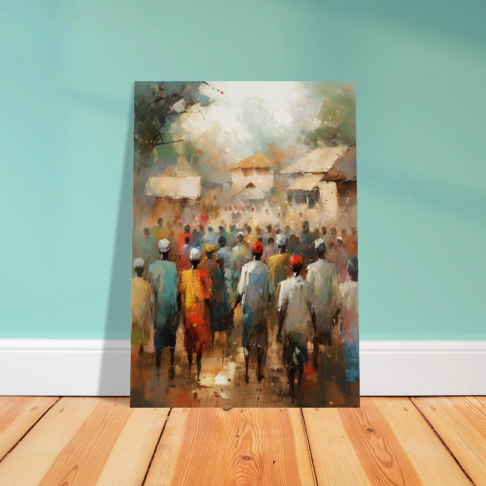 Premium African Art Poster | African Village Art | Colourful African ...