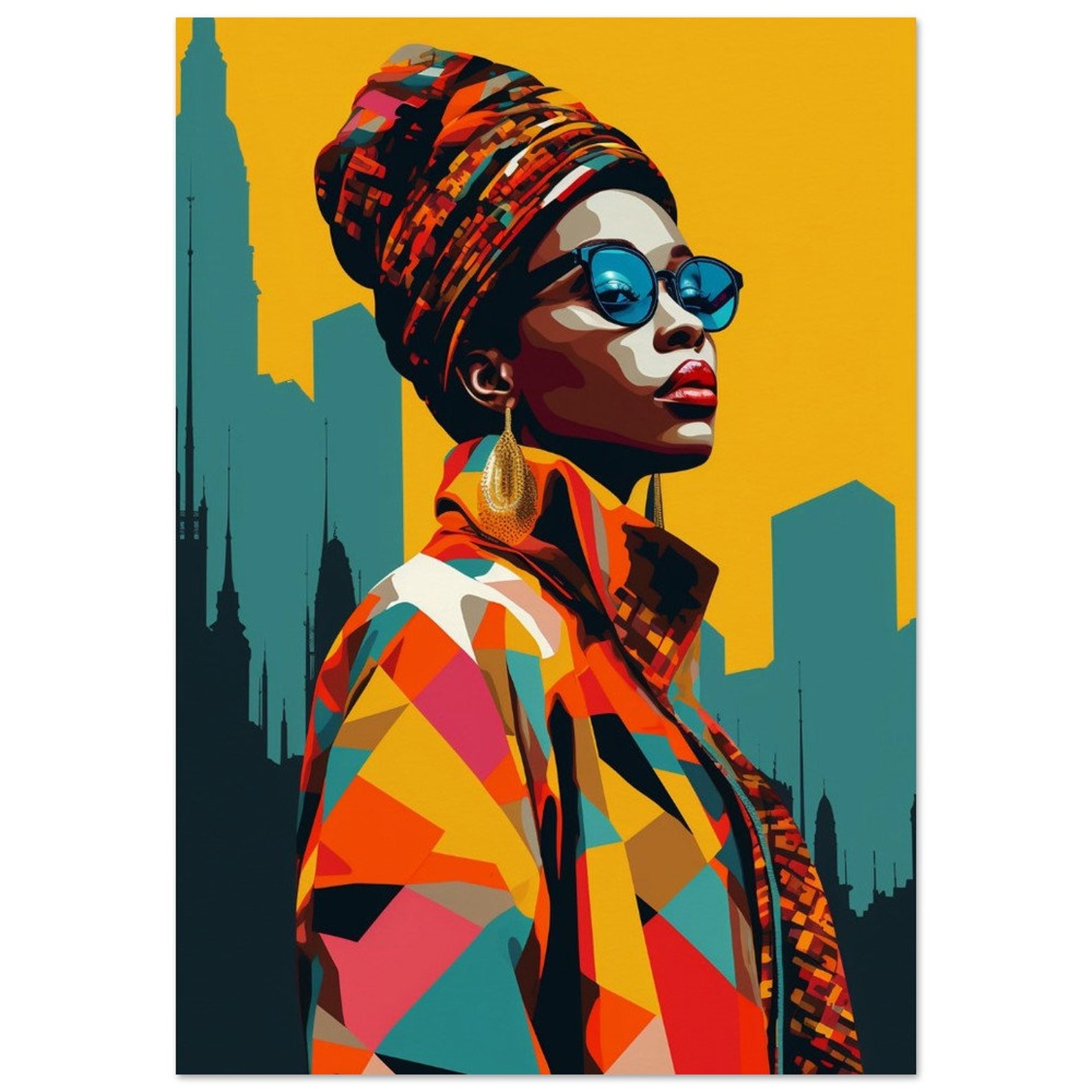 Premium African Art Poster African Art Nigerian Art Print Museum-grade ...