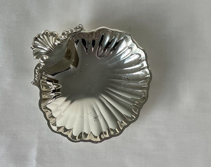Vintage Silver Plated Shell Dish - Metal Clam Scallop Seashell ...
