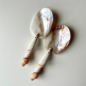 Antique Mother-of-pearl Serving Spoon | Vintage Handmade Large Caviar ...