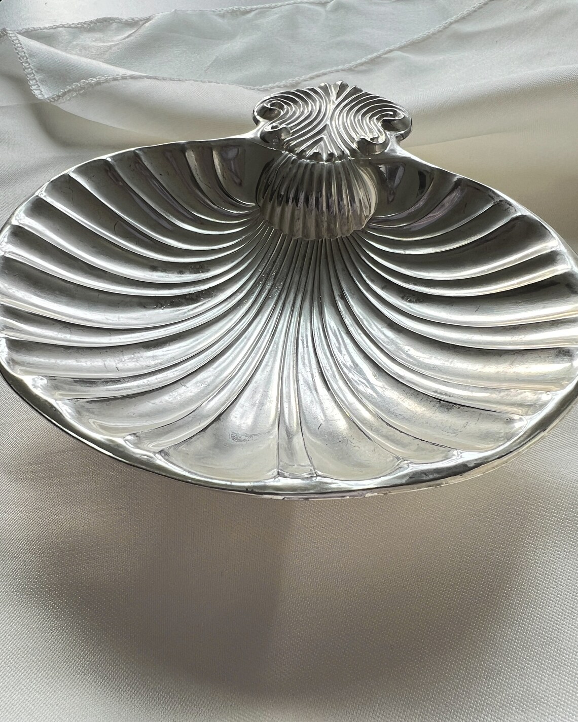 Silver Plated Shell Dish by Grenadier Clam Shell Serving Bowl Scallop ...