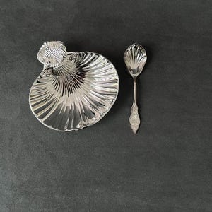 Lovely Vintage Silver Plated Shell Dish | Silver Metal Scallop Seashell ...