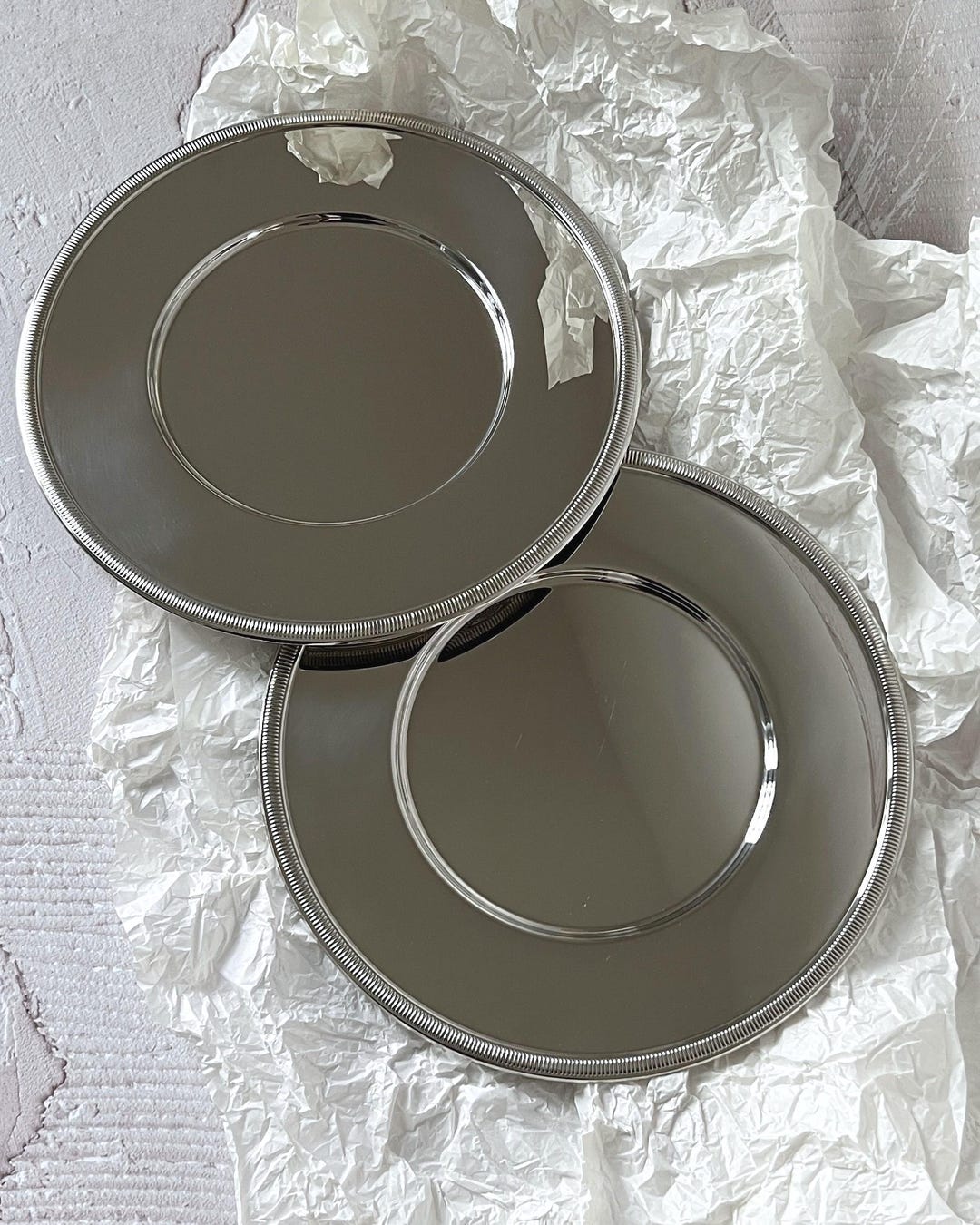 Jean Couzon Stainless Steel Underplates | Set of 6 | 18/10 Inox French ...