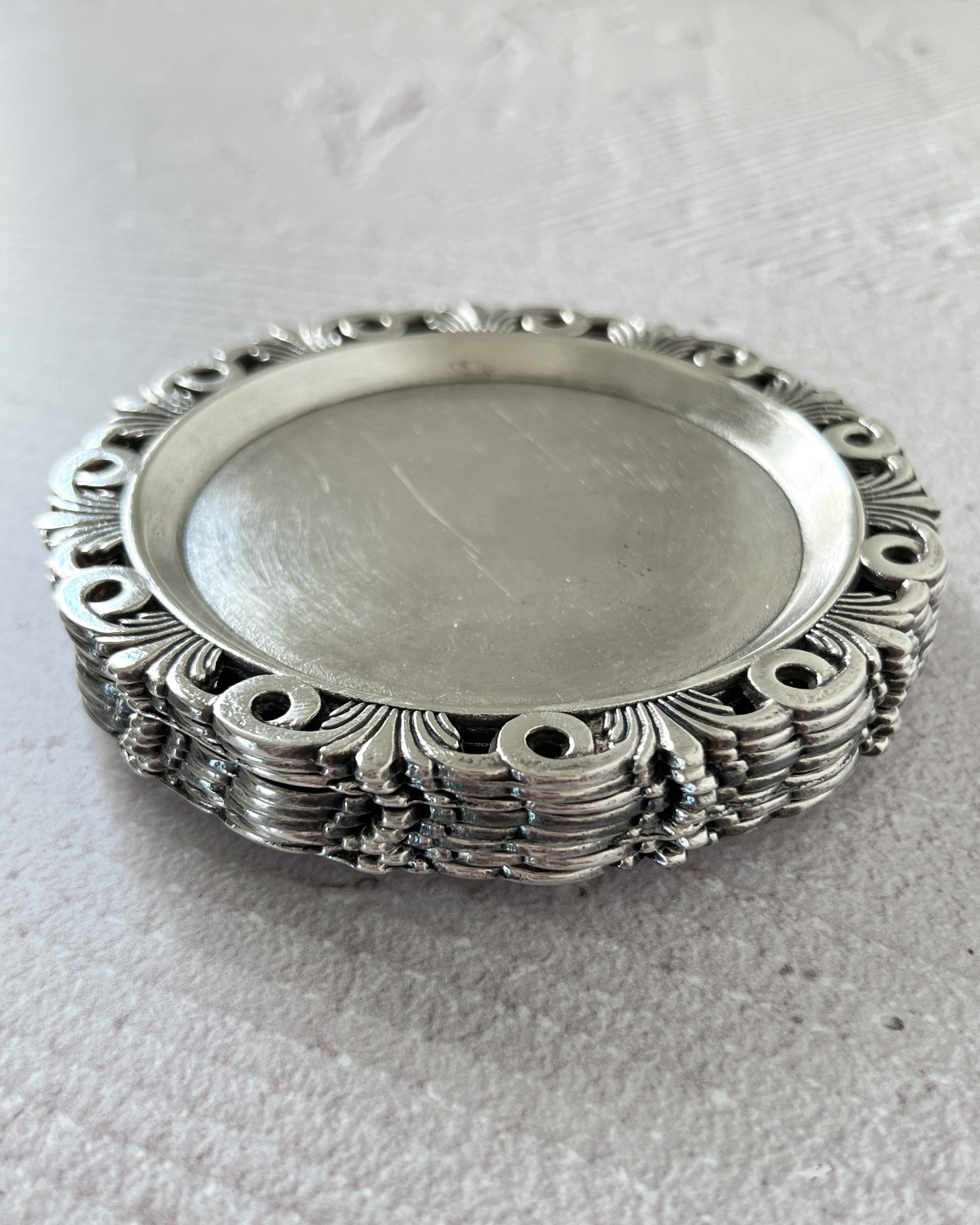 Antique German Tin Wine Bottle Coaster by Gallo Patentiert J ...