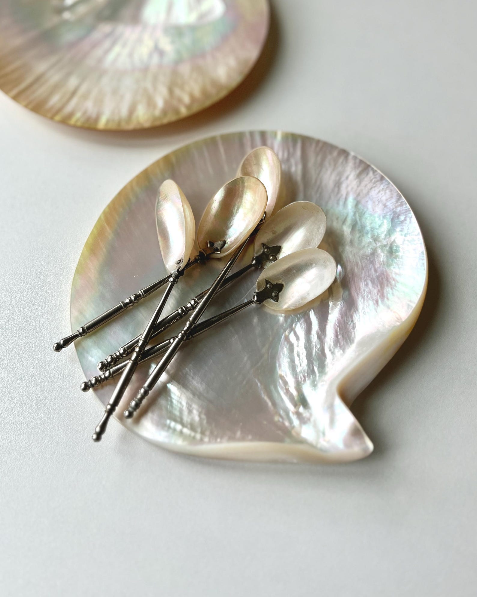 Antique Mother-of-pearl Caviar Serving Spoon | Handmade Shell Spoon ...