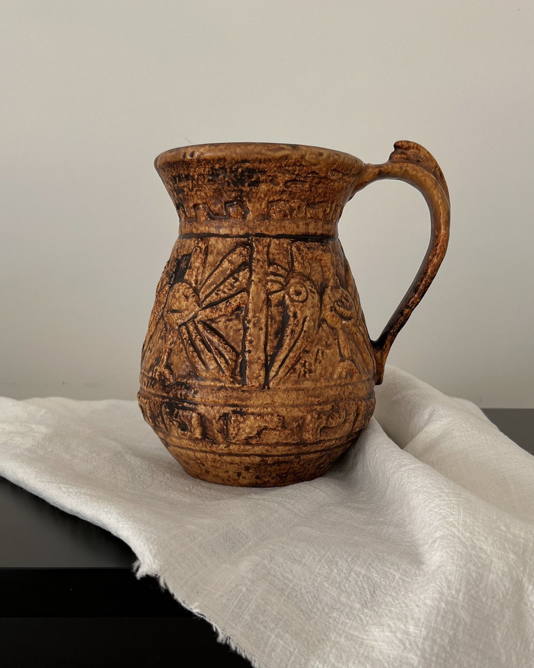 Jasba Pottery Vase Aztec Model 1689-2019 Vintage - Etsy