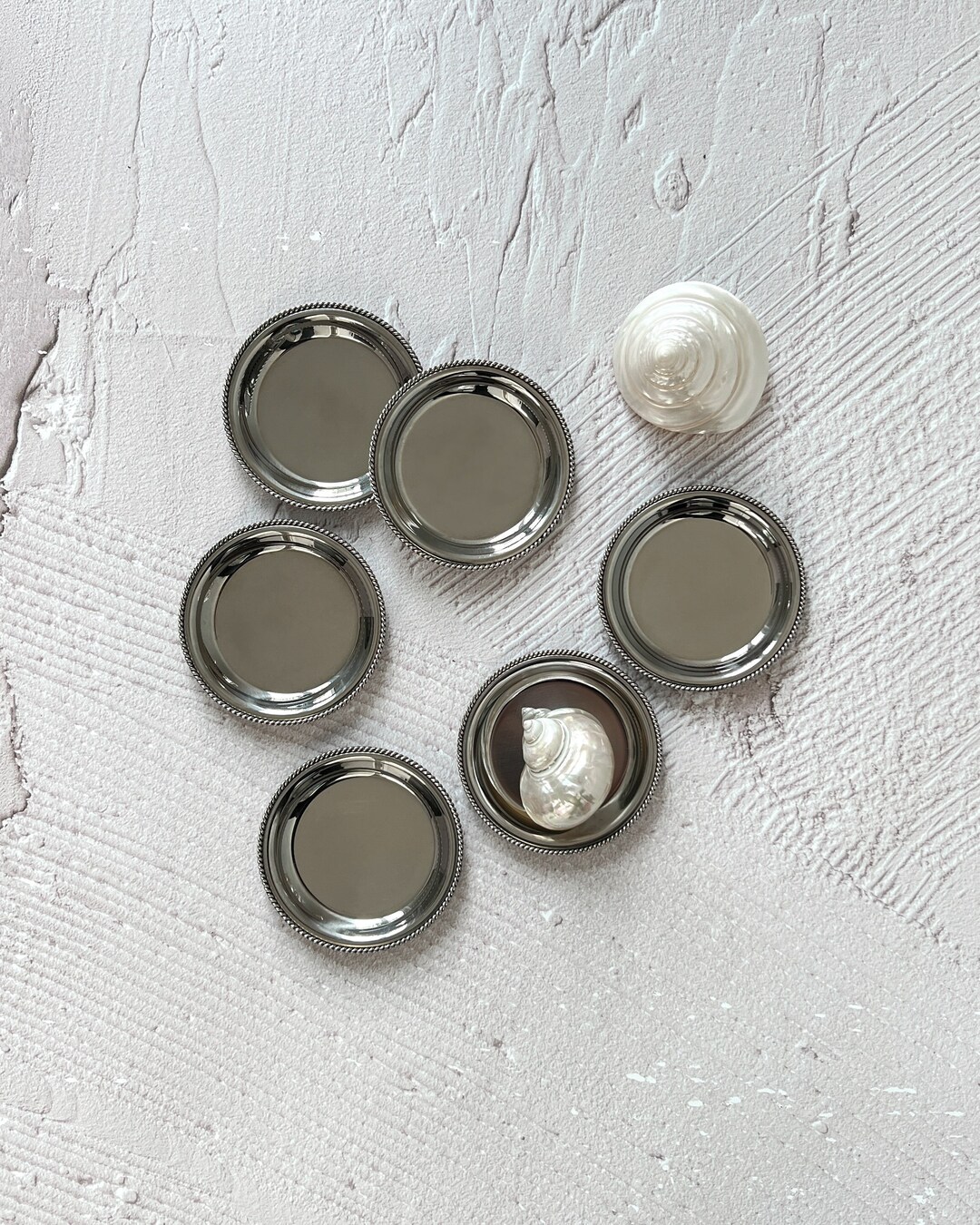 Lovely Silver Plated Coasters by BBI Prasent | Set of 6 | Vintage Mid ...