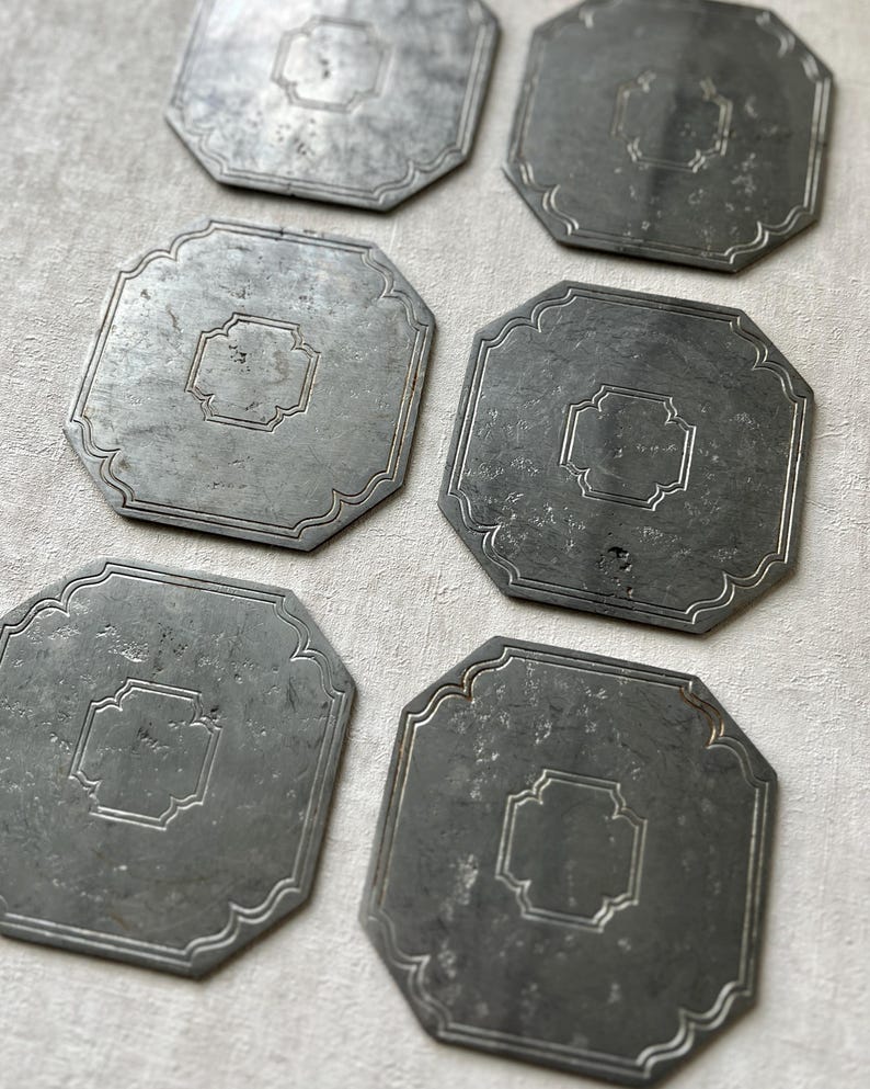 Italian Octagonal Coaster Set by MATCH | Set of 6 | Vintage Handmade ...