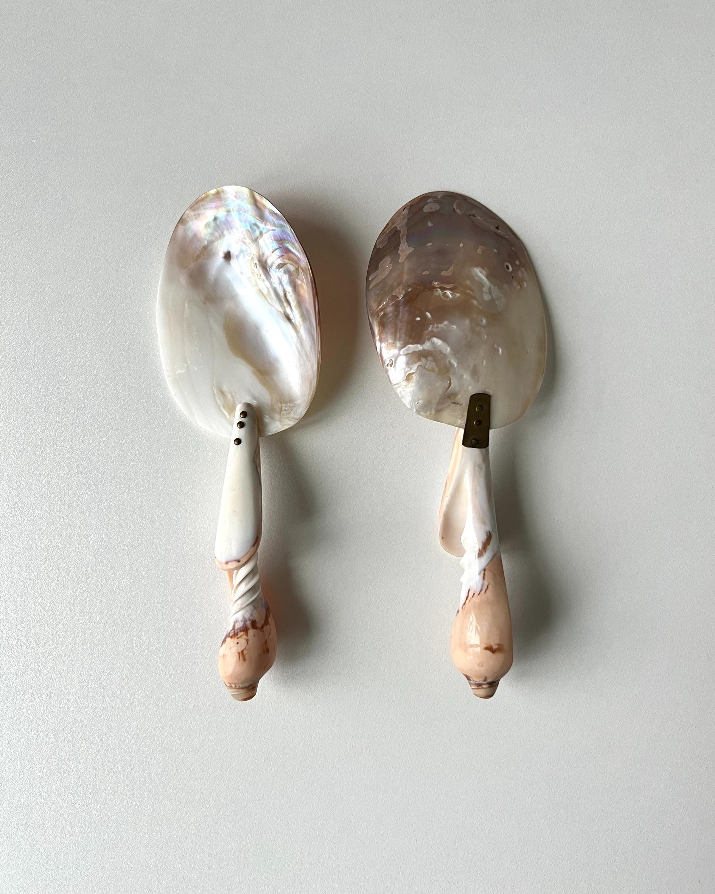 Antique Mother-of-pearl Serving Spoon | Vintage Handmade Large Caviar ...