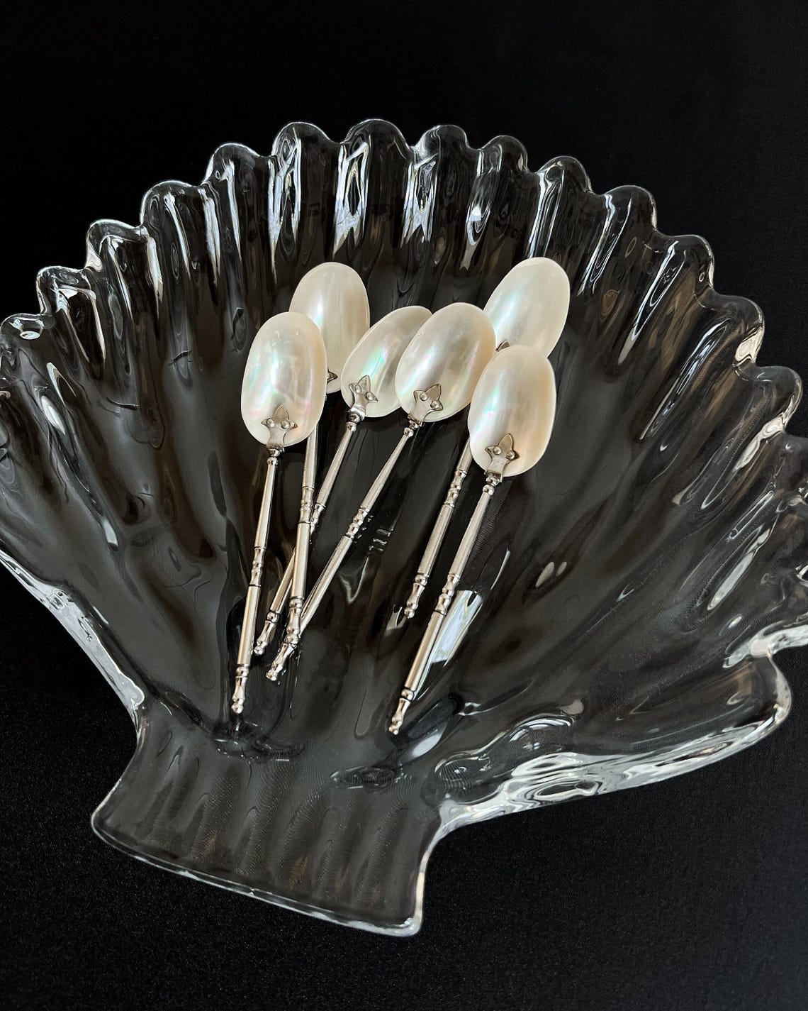 Antique Mother-of-pearl Caviar Serving Spoon | Handmade Shell Spoon ...