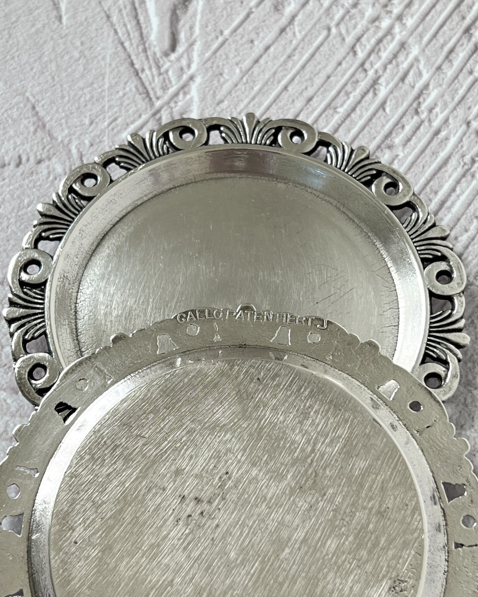 Antique German Tin Wine Bottle Coaster by Gallo Patentiert J ...